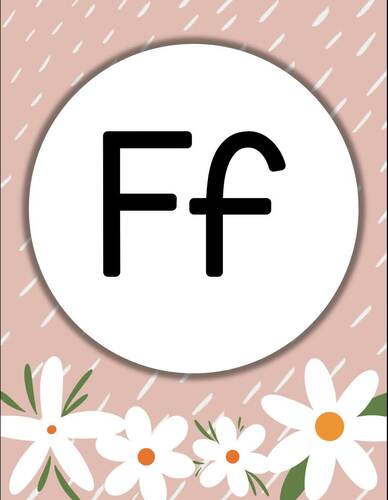 Retro Boho Daisy Themed Alphabet Posters Calming Color Classroom Decor #1