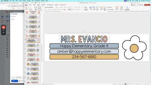Boho Teacher Email Signature Template by Learn Grow Blossom | TPT