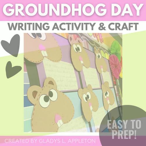 Groundhog Day Writing Activity Graph and Craft | Bulletin Board or Door ...