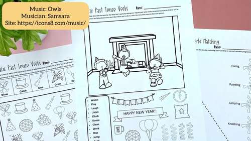 New Year's Themed Language Worksheets and Activities for Speech Therapy ...