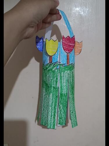 Flower Craft Windsock Spring Bulletin Board Kindergarten Art Coloring ...