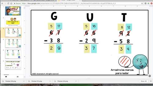 Addition and Subtraction in Spanish - Suma y resta con reagrupación