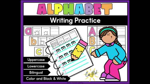 Bilingual Alphabet Handwriting Practice Strips (Uppercase and Lowercase ...