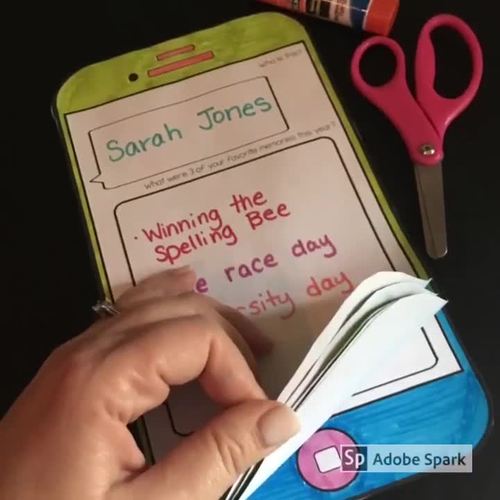 End of the Year Memory Book Cell Phone by The Counseling Teacher Brandy