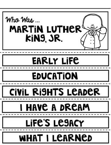 Martin Luther King, Jr. Activities | Flip Book | Google Classroom & Print