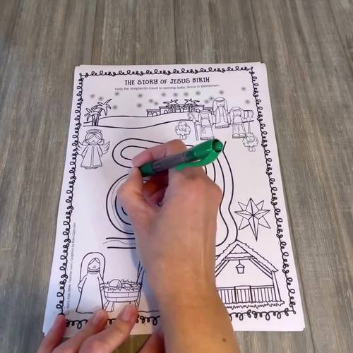 Jesus' Birth Christmas Activity Pages | 3 Nativity Worksheets for Advent