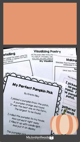 Pumpkin Poem + Comprehension Activities | Fall by MsJordanReads | TPT