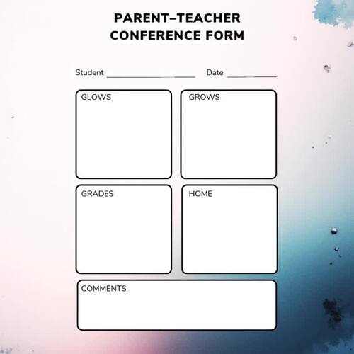 Editable Parent-Teacher Conference Forms -Canva Template by Susie Goneau