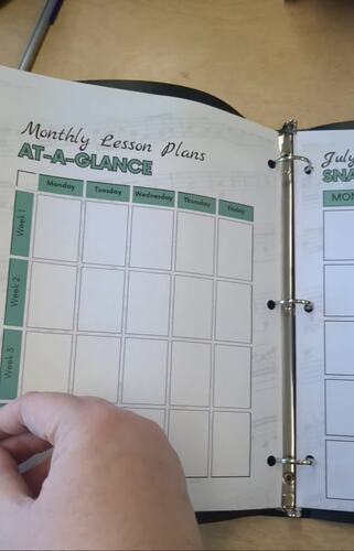 Printable 2024-2025 Teacher Planner For Any Subject - Music-Themed Design!