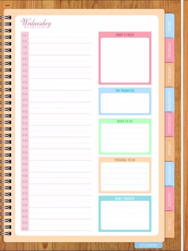 Digital Daily / Weekly Planner + To Do List + Stickers by Katie M