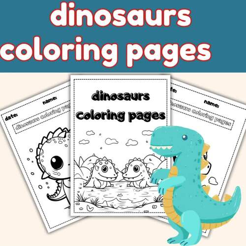dinosaurs coloring pages Printables - dino coloring sheets - dollar deals
