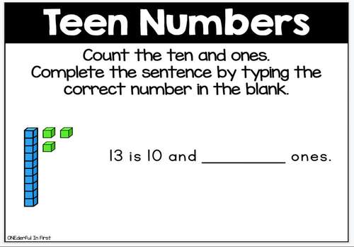 Teen Numbers for Google Slides by ONEderful In First | TPT