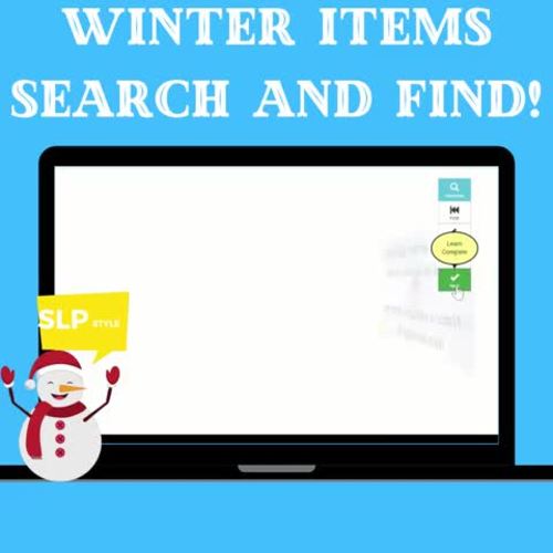 BOOM CARDS Winter Items Search and Find! by SLPstyle | TPT