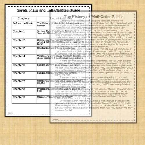 Sarah Plain and Tall Novel Study | Print & Google Classroom by Joyful 4th