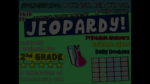 ANATOMY OF PLANTS - SECOND GRADE SCIENCE JEOPARDY! handouts & Slides