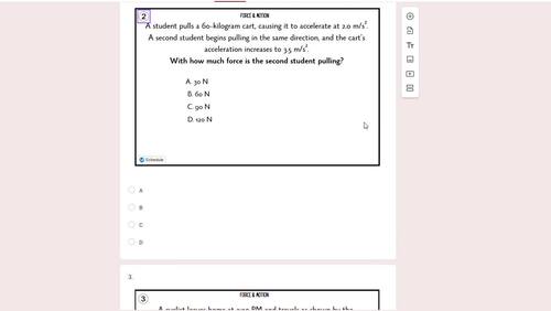 8th Grade Science 20 Review Task Cards | Force, Motion, Acceleration, Speed