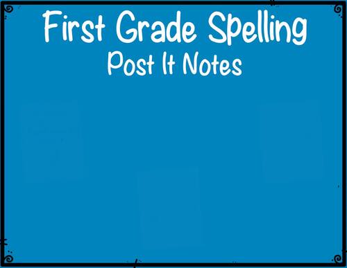 First Grade Reading Street Spelling Words Post Its | TPT