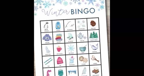 Printable Winter-Themed BINGO | Instant Download, 50 Cards by Ariana Dolan