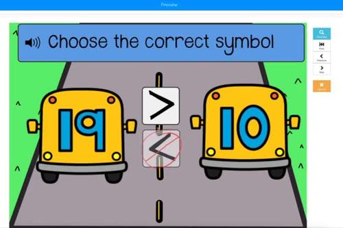 Back to School! Comparing Numbers 0-20 Boom Cards™ Digital Task Cards