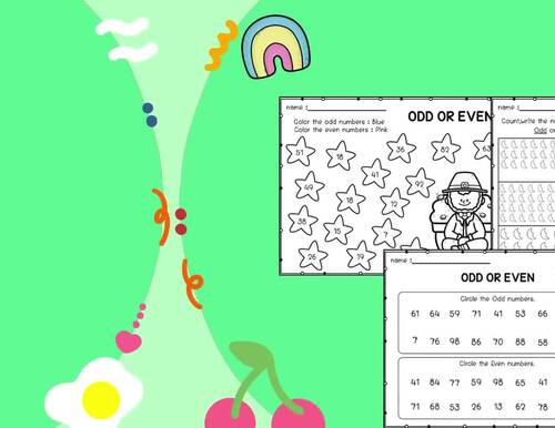 Lucky Charms Math Activities - Odd and Even Numbers Worksheets | TPT