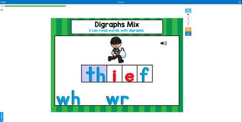 Digraphs Mix Phonics Boom Cards Digital Task Cards by First Thinkers