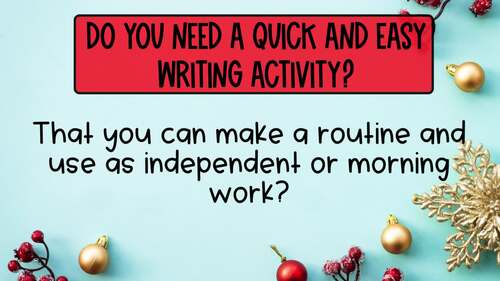 Christmas Roll a Story Alternative Writing Center- December Digital ...