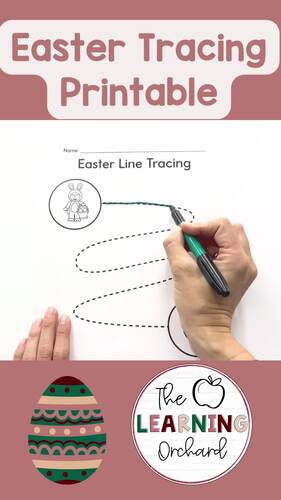 Easter Pre Writing Line Tracing Mats for April Fine Motor Centers