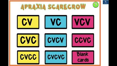 Apraxia GAME - Build a Scarecrow - Speech Therapy - Autumn/ Fall/ Halloween