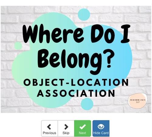Where do I Belong?- Object Location (Home Locations) [BOOM CARDS]