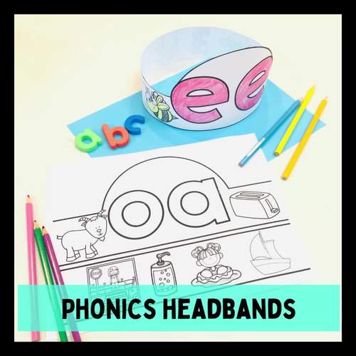Kindergarten Phonics Hats | Alphabet Crowns | Group 4 - AI J OA IE EE OR