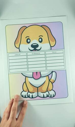 Manualidad Desplegable - Plantilla de Escritura para Descripción de ...