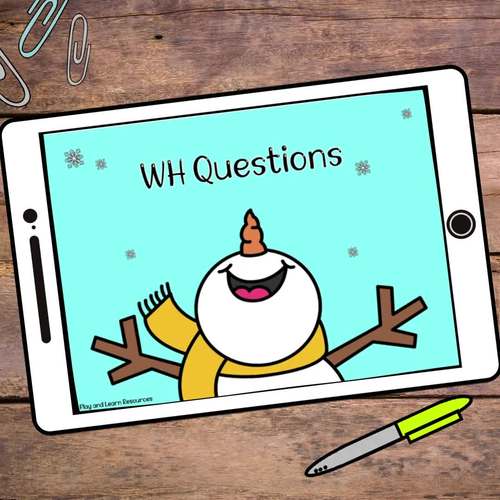 Winter WH Questions Boom Cards by Play and Learn Resources | TPT