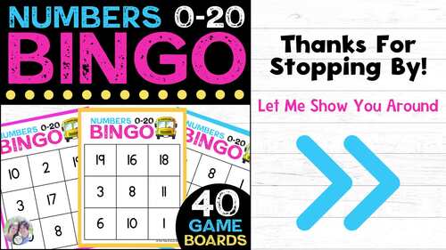 Numbers 1-20 BINGO | Number BINGO | Number Recognition Math Activity