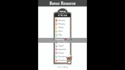 Birthday Display VIC Precursive Font by Celebrating Childhood | TPT