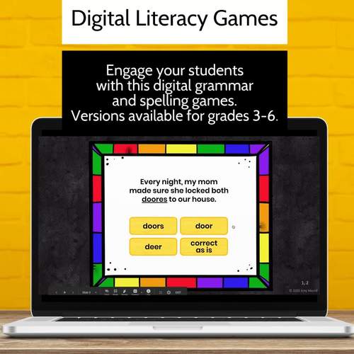 3rd Grade GRAMMAR & SPELLING Digital Review Games BalloonPop™, Set 2