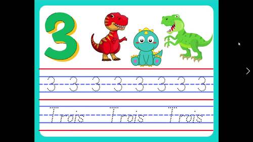 French Numbers Handwriting Worksheets 1-10 for k & Prek kids. Counting ...