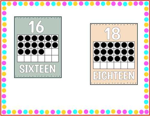 Printable Calm Number Posters, Editable Number Posters, Numbers Wall ...