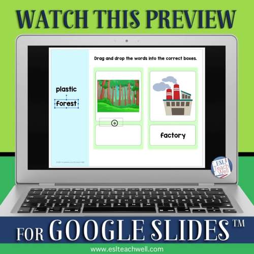 Earth Day Vocabulary Activity for Google Slides™: typing + drag and ...