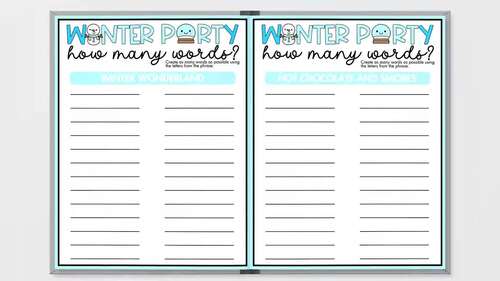 Printable Winter Party Games For All Bundle 30+ Games | TPT