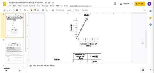 Proportional Relationships Worksheet - 7.RP.2 - Print and Digital