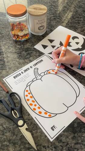 Jack o’ Lantern Halloween Craft by Mama Teacher Tips | TPT