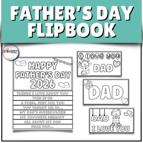Father’s Day Flipbook 2026 | Editable Writing Craft Keepsake Activity