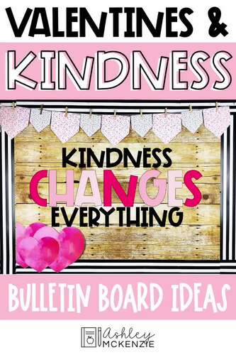 Valentine's Day Bulletin Board Kindness Door Decor February Bulletin ...