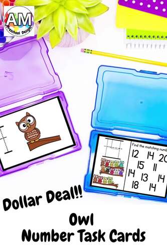 Owl Numbers 0 - 20 Task Card Flashcards, Preschool number practice ...