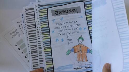 POEM OF THE MONTH and Months of the Year Activities With Blank Calendars