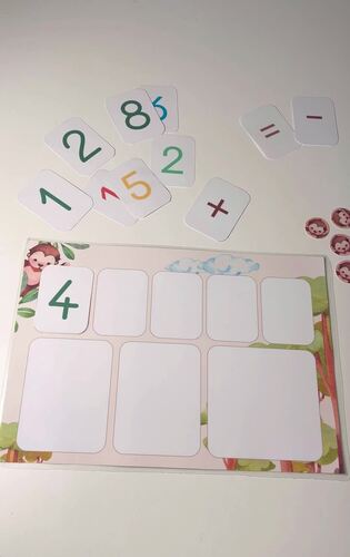 Math Set for Addition, Subtraction and Comparison Math - Jungle Edition ...