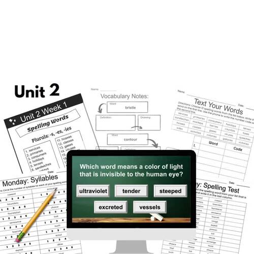 MyView Literacy 4th Grade Unit 2 Spelling & Vocabulary Special Ed