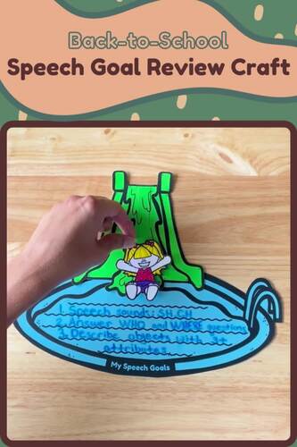 Back to School Craft Speech Therapy GOAL REVIEW | Open Ended Printable ...