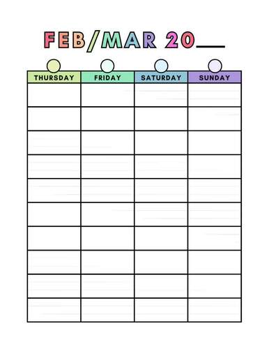 Weekly Lesson Planner Lined Undated 10 Subject by Little Rainbow School ...