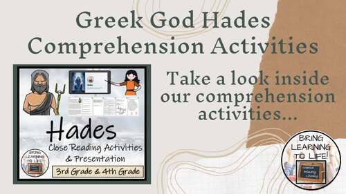 Hades Close Reading Passage & Comprehension Activities | 3rd–4th Grade